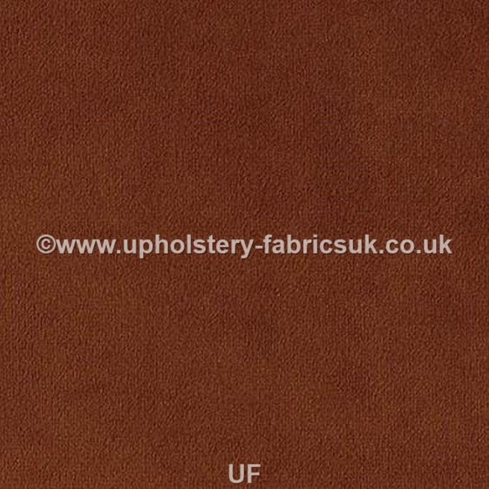 Warwick Fabric Plush Velvet Umber - Upholstery Fabrics UK